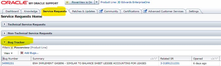 Ask Denovo - Bug Tracker In My Oracle Support
