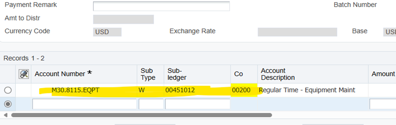 JD Edwards Hidden Gems - Backslash Account Default Feature for Work Orders