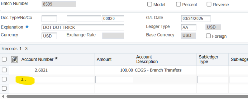 JD Edwards Hidden Gems - The "Dot-Dot" Feature